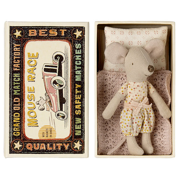 Maileg Little Sister Mouse in Matchbox – Knot and Spool