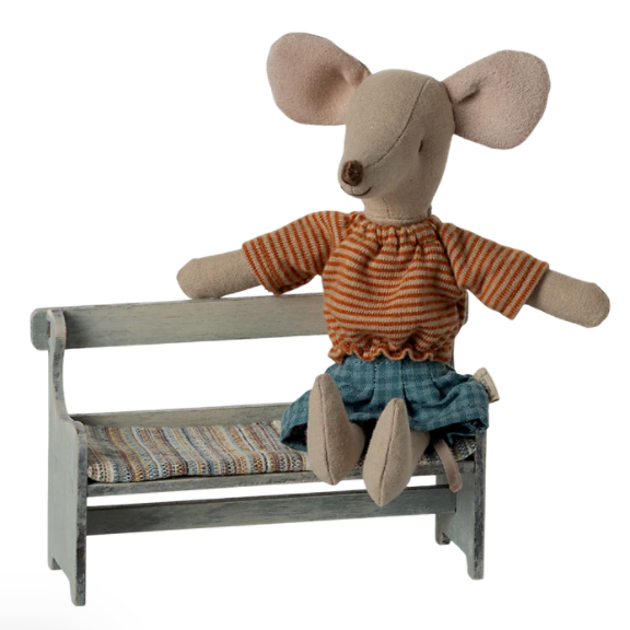 2024 Maileg Vintage off white Mouse Bench – Knot and Spool
